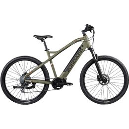 Zündapp E-Bike ZÜNDAPP "X700" E-Bikes Gr. 50 cm, 27,5 Zoll (69,85 cm), grün (khaki) Pedelec, Elektrofahrrad für Damen u. Herren, MTB