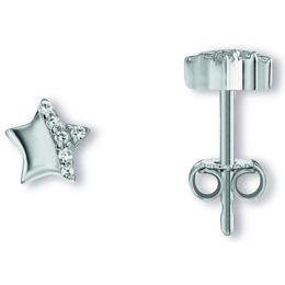 Paar Ohrhänger ONE ELEMENT "Zirkonia Stern Ohrringe Ohrstecker aus 925 Silber" Gr. Kinder, Silber 925 (Sterlingsilber), silberfarben (silber) Damen Silber Schmuck Stern