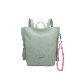 Cityrucksack Fritzi aus Preussen "Fritzi33N" Gr. B: 10cm, grün (mint) Rucksäcke mit abnehmbarer Schlüsselschlange