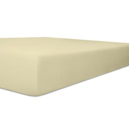 Spannbettlaken kneer "Vario-Stretch-Topper" Laken Gr. B/L: 200cm x 200cm, Jersey-Modal, 200 x 200cm 4-12cm, beige (ecru) mit Tunnelsaum