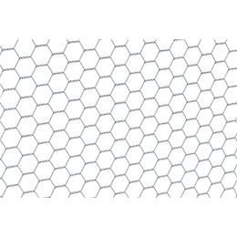 Alberts Sechseckgeflecht Zaunelemente 10 m Gesamtlänge, 100 cm Höhe, 13 mm Maschenweite Gr. H/L: 100cm x 10 m, silberfarben