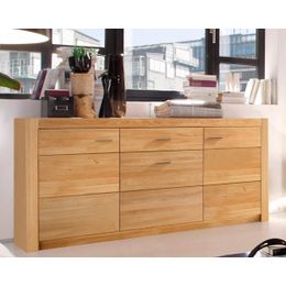 Sideboard Inosign "HARTFORD" Sideboards Gr. B/H/T: 163,0cm x 80,0cm x 42,0cm, Manuell,, braun (asteiche massiv geölt / wild eiche) Kommode, Breite 163 cm