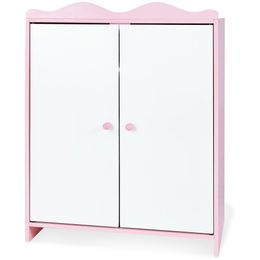 Puppenkleiderschrank Pinolino "Jasmin" Puppenmöbel rosa (weiß/rosa) Kinder