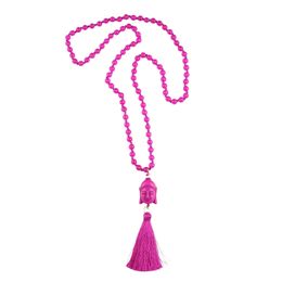 Lange Kette Collezione Alessandro "Nepal" Gr. one size, Glas, pink Damen Halsketten mit echten Glasperlen