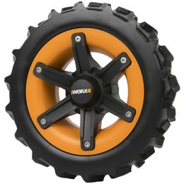 Ersatzrad WORX "Landroid Antriebs-Räder mit griffigem Profil" Räder Gr. 20,5cm, orange für weiche Böden