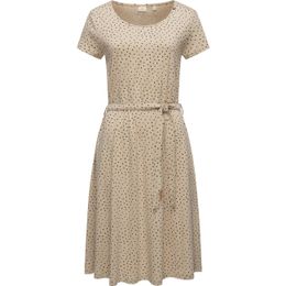 Shirtkleid Ragwear "Olina Dress Organic" Gr. S (36), Normalgrößen, beige (sand) Damen Kleider nachhaltiges Sommerkleid mit Print und Gürtel