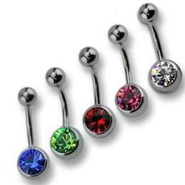 Bauchnabelpiercing ZEEme "Set 5-teilig 316L CHS Swarovski" Piercings bunt (mehrfarbig + bunt) Damen