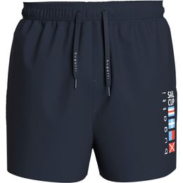 Badehose Bugatti Gr. M, N-Gr, blau (imperial navy) Herren Badehosen mit Markenprägung an den Kordeln