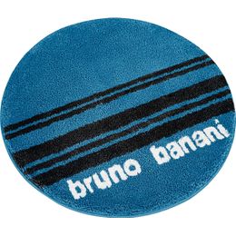 Badematte Bruno Banani "Daniel" Badematten Gr. rund (Ø 80cm), Polyester, blau (petrol) mit Streifen, Badteppich, Badematten auch als 3 tlg. Set erhältlich