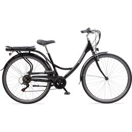 E-Bike Teutoburg "Senne" E-Bikes Gr. 45 cm, 28 Zoll (71,12 cm), schwarz (nachtschwarz) Pedelec, Elektrofahrrad für Damen u. Herren