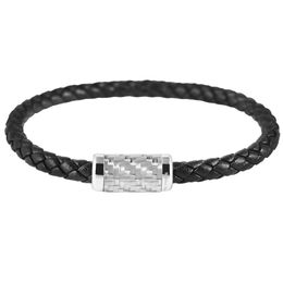 Adelia´s Edelstahlarmband ADELIA´S "Herren Armband aus Edelstahl 22,5 cm" Armbänder Gr. 22,5, Edelstahl, schwarz Herren