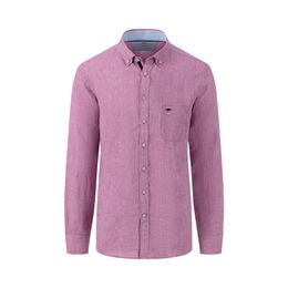 Leinenhemd Fynch-Hatton Gr. XXL, N-Gr, lila (dusty lavender) Herren Hemden langarm, mit Button-Down-Kragen und Knopfleiste