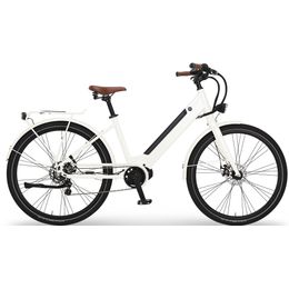 E-Bike EGO MOVEMENT "City 25 Julia Wave 45 cm Weiß 28"" E-Bikes Gr. 45 cm, 28 Zoll (71,12 cm), weiß Pedelec, Elektrofahrrad für Damen u. Herren