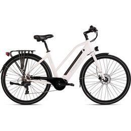 E-Bike HOLLANDIA "Mantova" E-Bikes Gr. 49cm, 28 Zoll (71,12cm), weiß Pedelec, Elektrofahrrad für Damen u. Herren