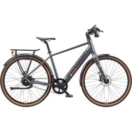 E-Bike Telefunken "UH220" E-Bikes Gr. 48, 28 Zoll (71,12cm), grau Pedelec, Elektrofahrrad für Herren u. Damen, Urbanbike