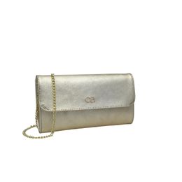 Clutch Collezione Alessandro "Eleganz" Gr. B/H/T: 26cm x 15cm x 5cm one size, goldfarben (gold) Damen Taschen aus Leder, mit separaten Fächern