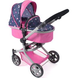 Bayer Chic 2000 Kombi-Puppenwagen CHIC2000 "Mika, Butterfly, rosa", bunt (butterfly), Puppenwagen, KinderB:41cm H:82cm T:73cm, Metall, Kunststoff, Stoff, B:41cm H:82cm T:73cm