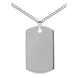 Kette mit Anhänger Firetti "Schmuck Geschenk, Halskette Dog Tag Anlass Geburtstag Weihnachten" Halsketten Gr. Edelstahl, L: 50cm, silberfarben (edelstahlfarben) Herren