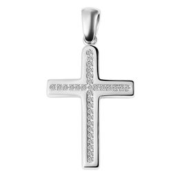 Adelia´s Ketten-Anhänger ADELIA´S "Damen Anhänger Kreuz aus 925 Silber mit Zirkonia" Schmuckanhänger silberfarben (silber) Damen