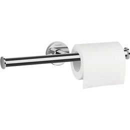 Toilettenpapierhalter Hansgrohe "Logis Universal", silber (chrom), B:29,6cm H:5,5cm L:7,7cm, Metall, Toilettenpapierhalter, Toilettenpapierhalter doppelt, chrom