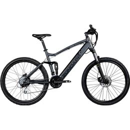 Zündapp E-Bike ZÜNDAPP "XFS" E-Bikes Gr. 48cm, 27,5 Zoll (69,85cm), schwarz (silber/lila) Pedelec, Elektrofahrrad für Damen u. Herren, MTB