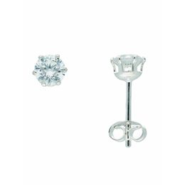 Adelia´s Paar Ohrhänger ADELIA´S "925 Silber Ohrringe Ohrstecker mit Zirkonia Ø 5 mm" Gr. Damen, Silber 925 (Sterlingsilber), silberfarben (silber) Damen mit Zirkonia Silberschmuck für