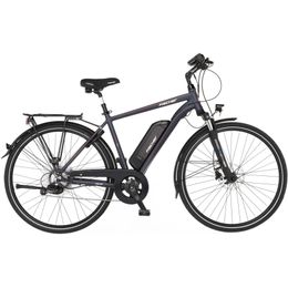 FISCHER BIKE E-Bike FISCHER FAHRRAD "VIATOR 2.0 Herren 422" E-Bikes Gr. 50cm, 28 Zoll (71,12cm), grau (dunkel anthrazit matt) Pedelec, Elektrofahrrad für Herren