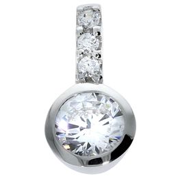 Ketten-Anhänger Firetti "Schmuck Geschenk Silber 925 Halsschmuck Anhänger für Halskette" Schmuckanhänger Gr. Silber 925 (Sterlingsilber), 1,3 g, bunt (silberfarben-weiß + weiß) Damen mit Zirkonia (synth.)