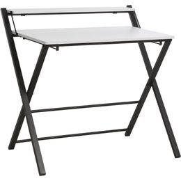 Computertisch Inosign "SULBY, Laptoptisch, Schreibtisch, mit Ablage" Tische Gr. B/H/T: 80 cm x 82,5 cm x 51 cm, schwarz (schwarz, schwarz, schwarz) Metallgestell, zusammenklappbar, platzsparend, max. 86,5x82,5 cm