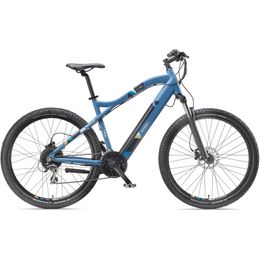 E-Bike Telefunken "Aufsteiger M922" E-Bikes Gr. 48 cm, 27,5 Zoll (69,85 cm), blau Pedelec, Elektrofahrrad für Damen u. Herren, MTB