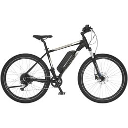 FISCHER BIKE E-Bike FISCHER FAHRRAD "MONTIS EM 1726 422" Gr. 48, schwarz (schwarz, grau), E-Bikes, 48cm, 27,5 Zoll (69,85cm), Pedelec, Elektrofahrrad für Damen u. Herren, MTB