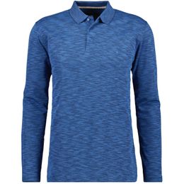 Poloshirt Ragman Gr. L, blau (blau, melange, 765), Herren, Baumwollmischung, Shirts