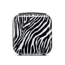 Kosmetiktasche Wittchen "Young" Gr. one size, schwarz-weiß (schwarz und weiss) Taschen Pink ABS Hardside Travel Cosmetic Case with Print Wittchen