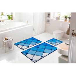 Badematte Grund Badematten Gr. rechteckig (70cm x 120cm),, blau