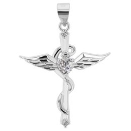 Adelia´s Ketten-Anhänger ADELIA´S "Damen Anhänger Kreuz aus 925 Silber mit Zirkonia" Schmuckanhänger silberfarben (silber) Damen