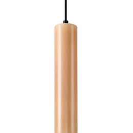 Hängeleuchte SOLLUX LIGHTING "LINO" Lampen Gr. Höhe: 105 cm, braun (naturholz) Slush -Einstellung