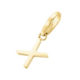 Charm Buchstabe Giorgio Martello MILANO "Buchstabe X, Silber 925" Charms goldfarben (gold) Damen