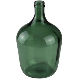 Bodenvase AM Design, grün, B:27,00cm H:42,00cm T:27,00cm, Glas, Vasen, mundgelasen, Höhe 42 cm