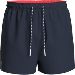 Badehose Tom Tailor Gr. M, N-Gr, grün (navy) Herren Badehosen mit gemusterten Kordeln