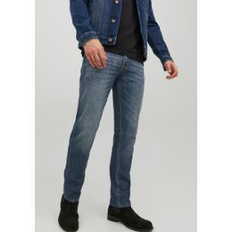 Jack & Jones Regular-fit-Jeans JACK & JONES "JJ JJICLARK JJORIGINAL GE 049" Gr. 32, Länge 34, blau (blue-denim) Herren Jeans