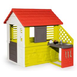 Spielhaus Smoby "Natur", bunt, Spielhäuser, KinderB:145cm H:127cm T:110cm, Kunststoff, mit Sommerküche; Made in Europe, B:145cm H:127cm T:110cm