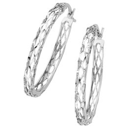 Paar Creolen Firetti "Schmuck Geschenk Silber 925 Oval" Ohrringe Gr. Silber 925 (Sterlingsilber), silberfarben Damen