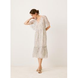 Maxikleid Pepe Jeans "MAY" Gr. L, N-Gr, weiß (ecru white) Damen Kleider mit Paisleymuster, im Boho-Stil