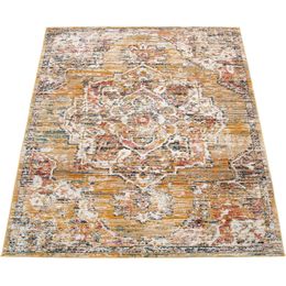 Teppich Paco Home "Herbete 734" Teppiche Gr. B: 120 cm 1 St., 8 mm, L: 170 cm, gelb Kurzflor, Orient-Optik, Vintage Design