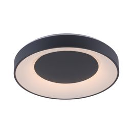 JUST LIGHT Deckenleuchte "Ls-ANIKA", grau (anthrazit), Ø 4,8cm H: 8,7cm, Lampen, RGB+tunable white, Infrarot inkl., Fernbedienung, Smarthome fähig