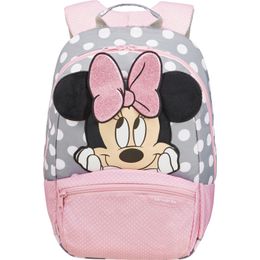 Kinderrucksack Samsonite "Disney Ultimate 2.0, S+, Minnie Glitter" Gr. B/H/T: 22cm x 35cm x 14,5cm, rosa (minnie glitter), Kinder, Polyester, Rucksäcke, Kinderrucksack Kindergartenrucksack Kinderfreizeitrucksack