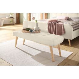 Bank Home Affaire "Amrum" Sitzbänke Gr. B: 120cm, Struktur fein, beige (creme) im Struckturstoff