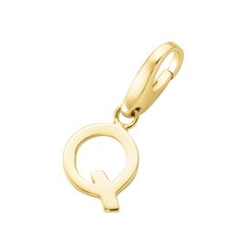 Charm Buchstabe Giorgio Martello MILANO "Buchstabe Q, Silber 925" Charms goldfarben (gold) Damen