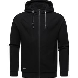 Kapuzensweatjacke Ragwear "Dreyner" Gr. M (50), schwarz Herren Sweatjacken Basic Sweatjacke mit Kapuze