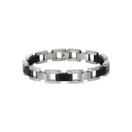 Edelstahlarmband Firetti "Schmuck Geschenk, Schwarze Elemente" Armbänder Gr. Edelstahl, schwarz (edelstahlfarben, schwarz) Herren